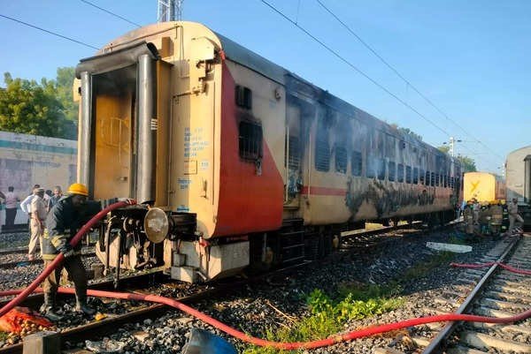 Bodies of victims of train coach fire taken to UP